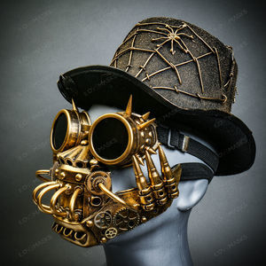 ILOVEMASKS | Accessories | Gold Halloween Spider Web Top Hat W Gold ...